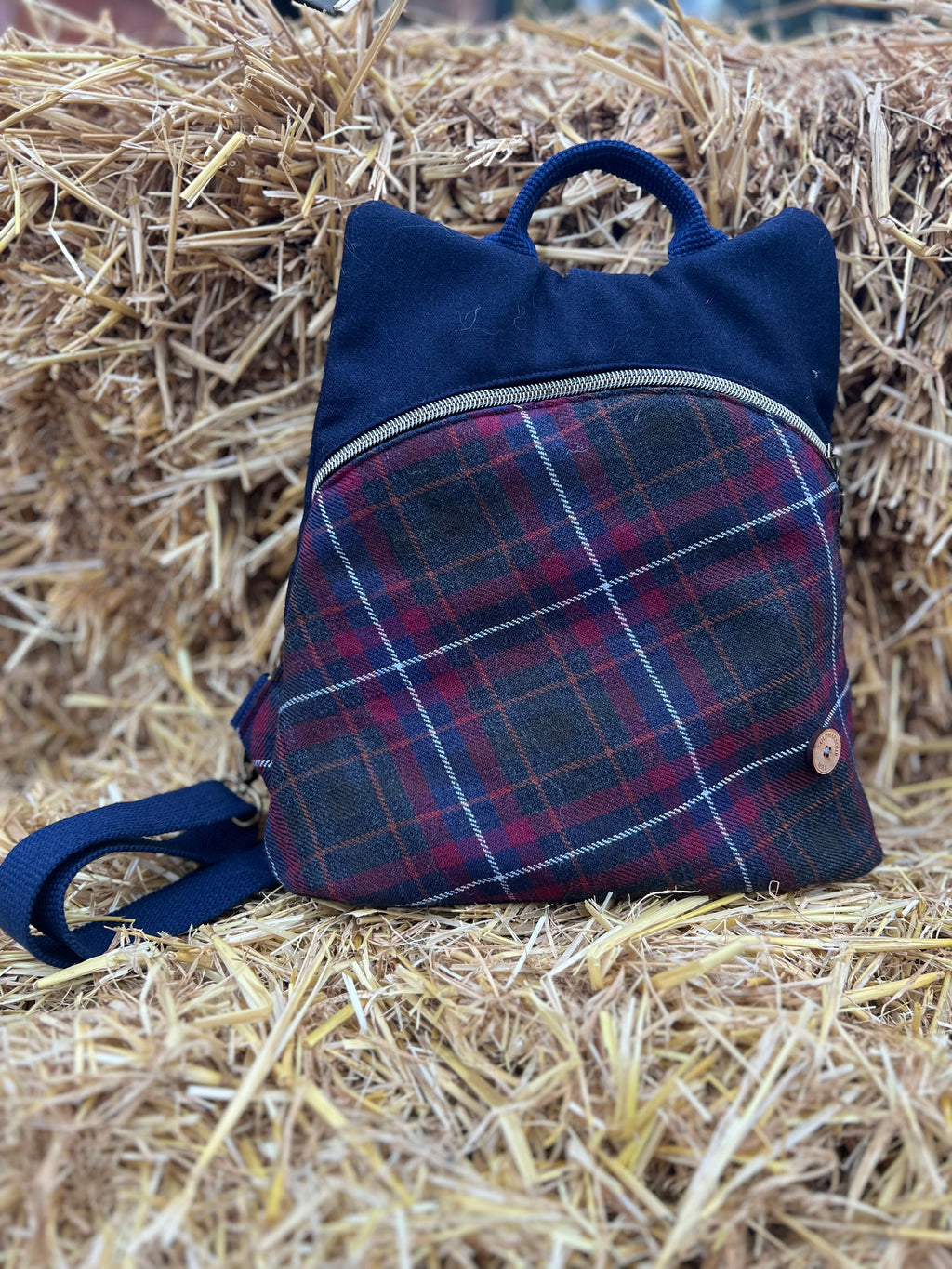 Reversible Tartan Backpack | Blackdown Hills – Coldharbour Mill